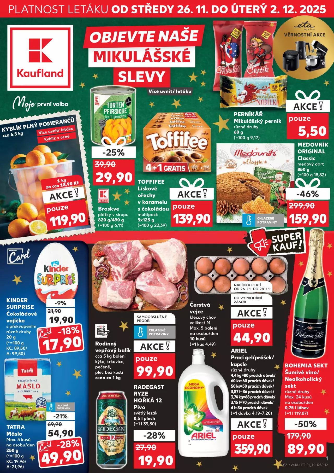 Kaufland leták od středy 26. 11. 2025 – 2. 12. 2025 | Refundo.cz